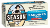 Season Brand Skinless & Boneless No Salt Added Sardines In Water