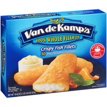 Van De Kamp's Crispy Battered 100% Whole Fish Fillets, Frozen