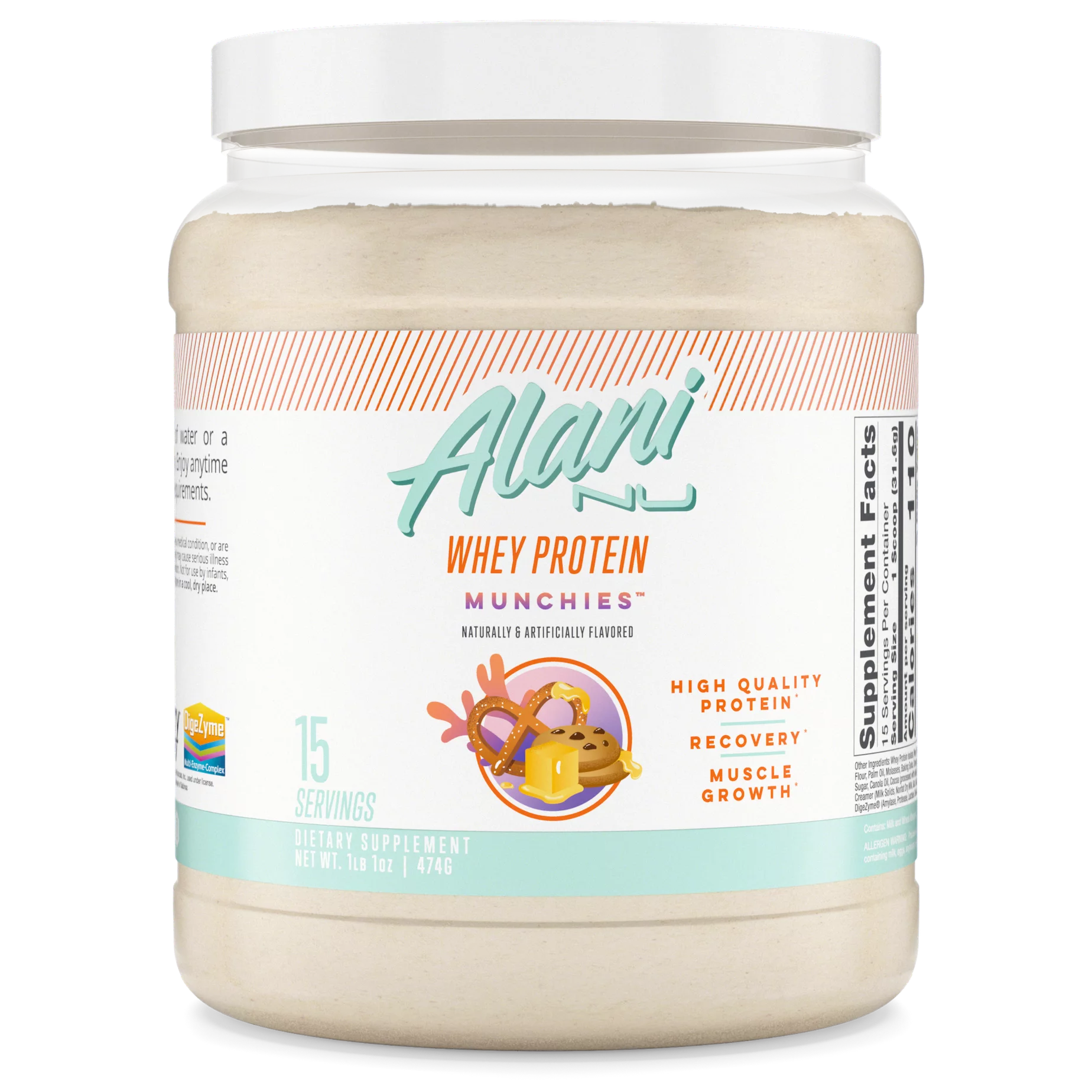 Alani Nu Whey Protein Powder, Munchies