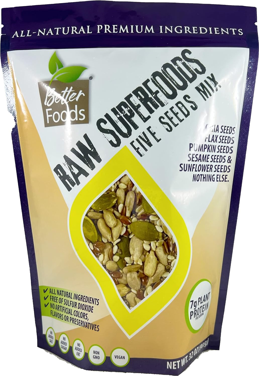 Betterfoods Raw Superfoods Five Seeds Mix | Nutrient-dense, Vegan, Non ...