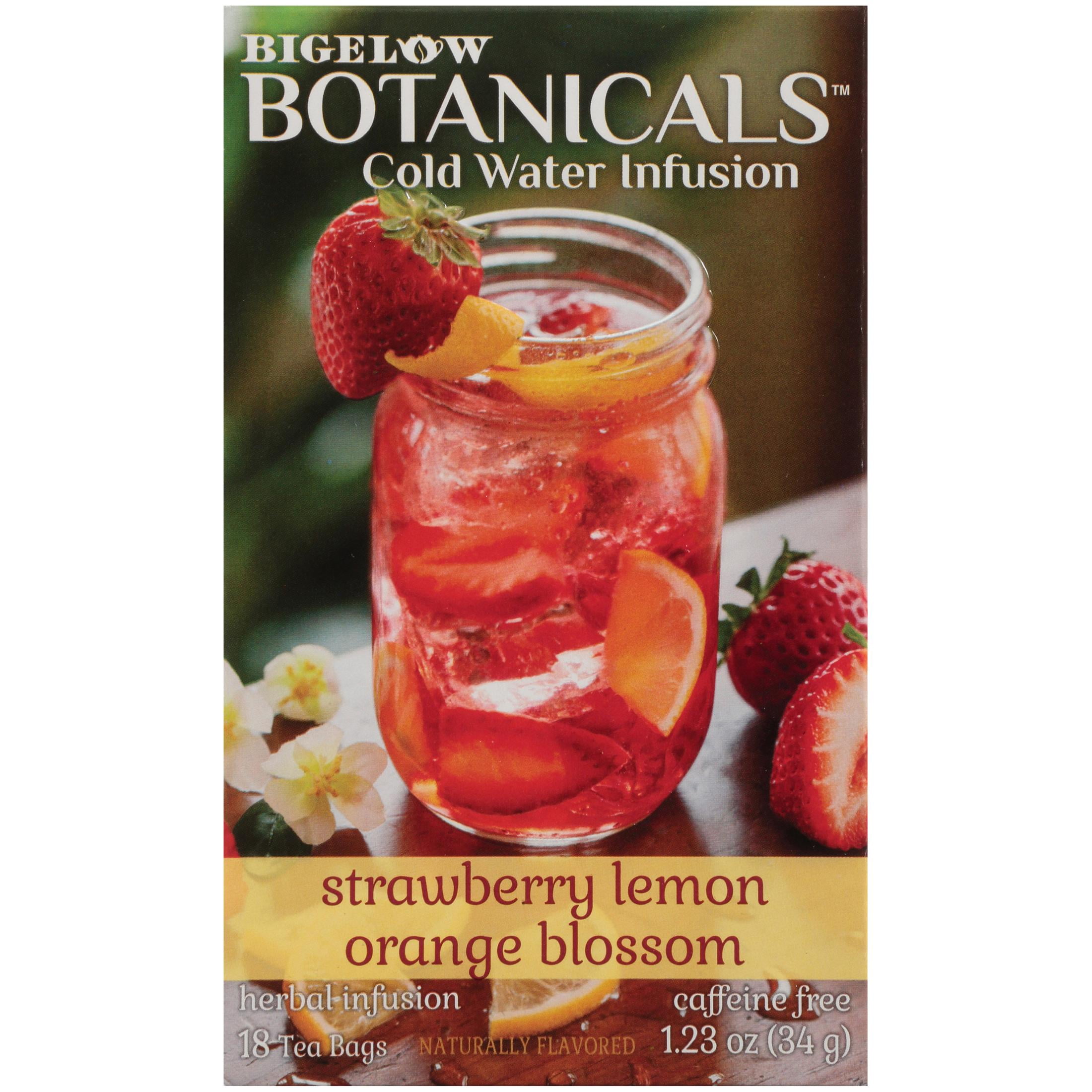 Bigelow Botanicals, Strawberry Lemon Orange Blossom Cold Water Infusion ...
