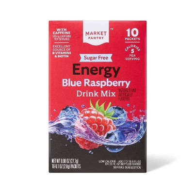 Blue Raspberry Sugar-free Drink Mix - 10ct - Market Pantry