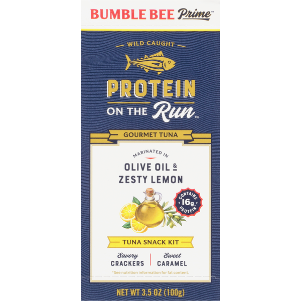 Bumble Bee Protein On The Run Olive Oil & Zesty Lemon Tuna Snack Kit