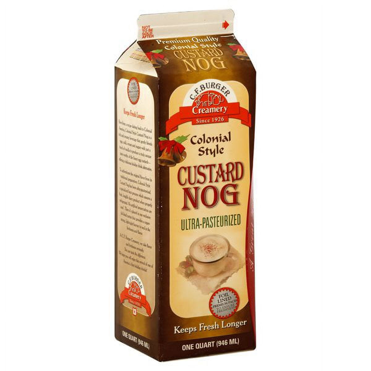 C.f. Burger Creamery Colonial Style Custard Nog