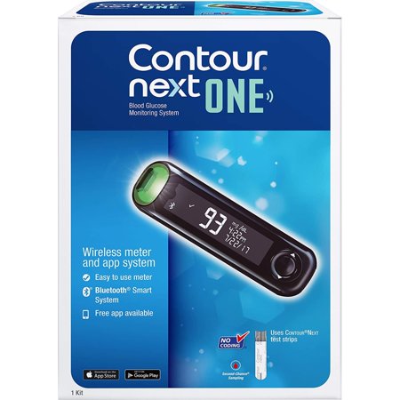 Contour" Next One Blood Glucose Meter, With Bluetooth, Lancing Device ...