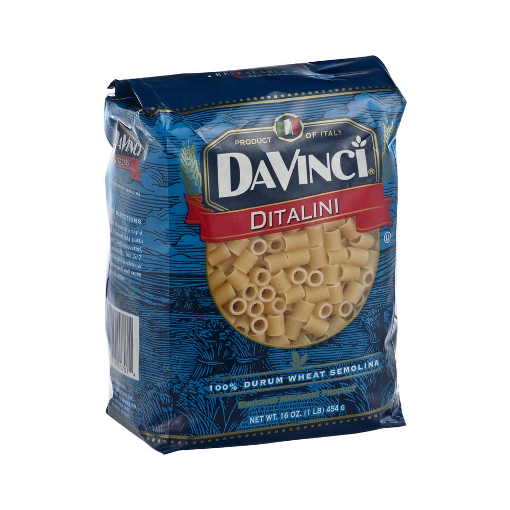 100% Durum Wheat Semolina Enriched Macaroni Product, Ditalini