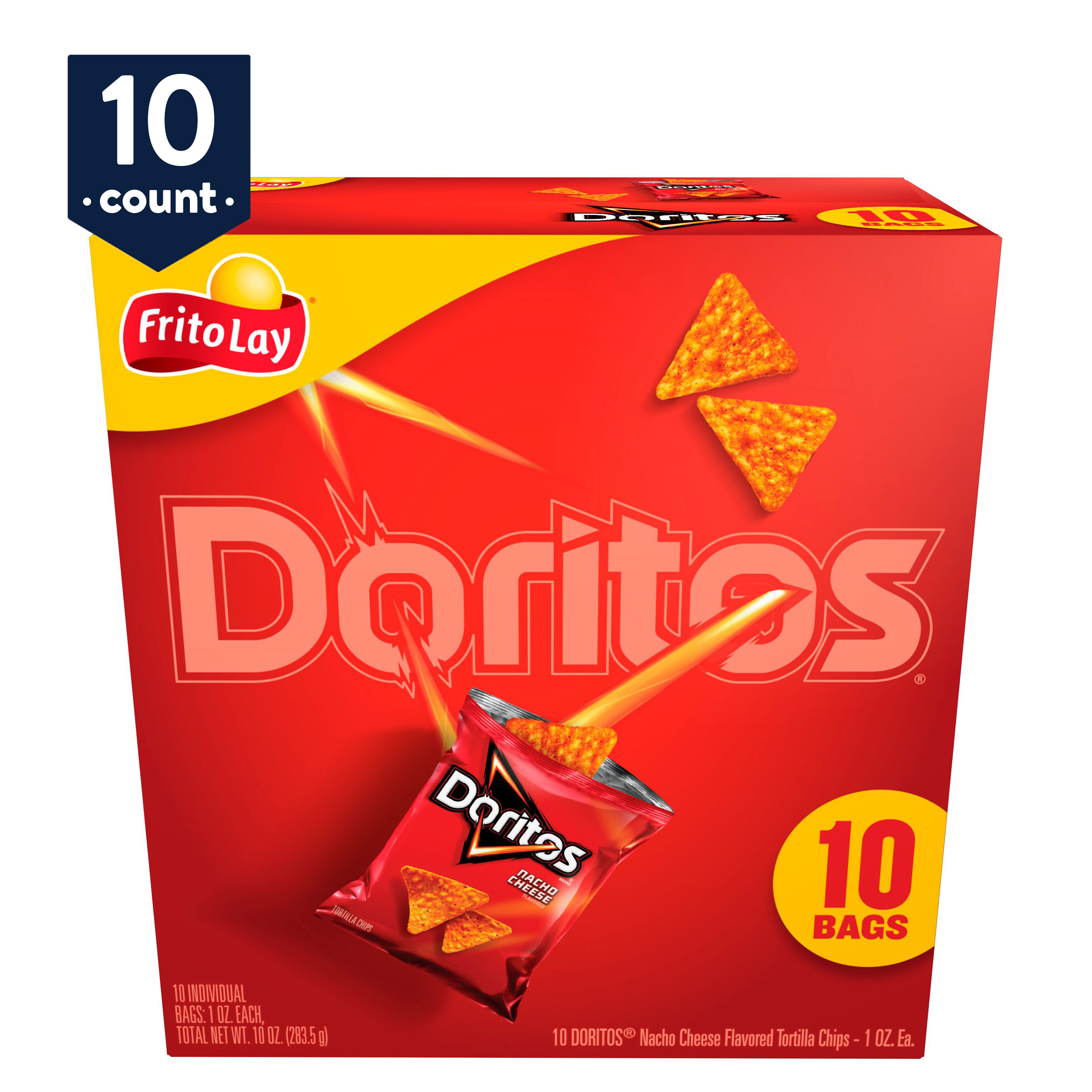 Doritos Nacho Cheese Flavored Tortilla Chips - 10ct