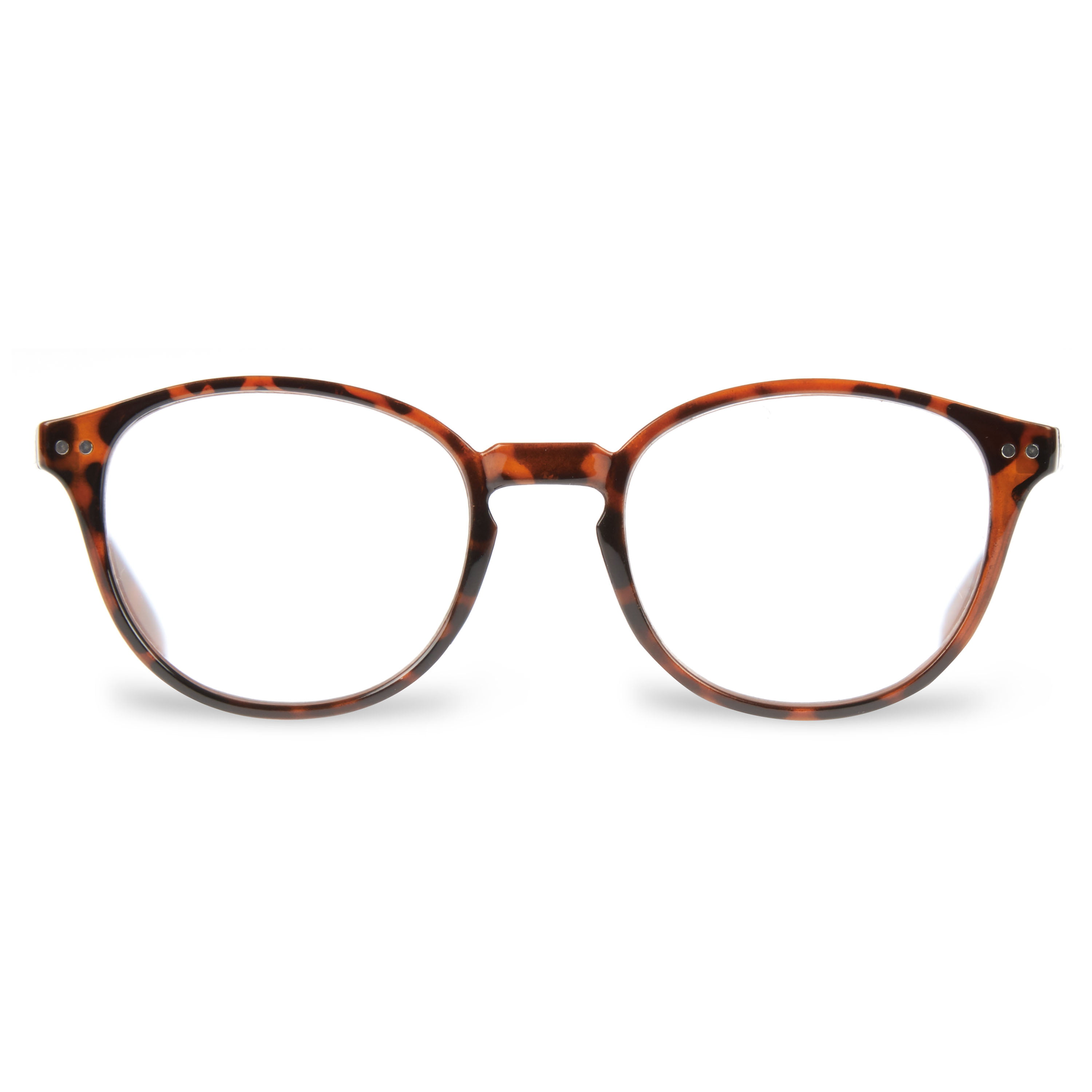 Equate Unisex Reader Glasses With Case, Plastic Lens, Tortoise Color, +2.00