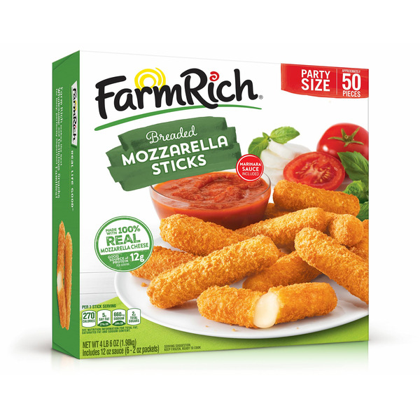 Farm Rich Breaded Mozzarella Sticks & Marinara Dipping Sauce