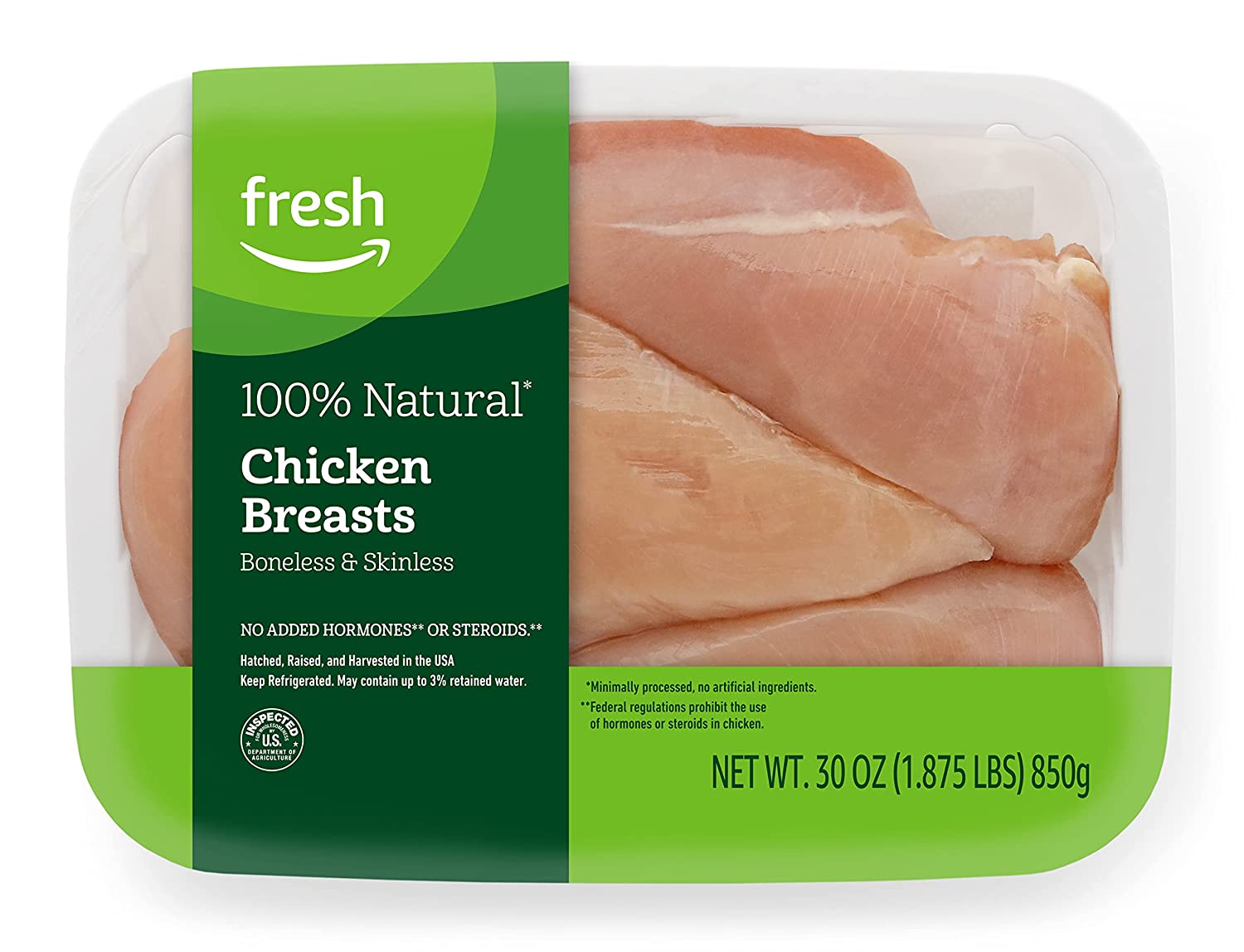 Fresh Brand – Chicken Breast Fillets, 100% Natural, Boneless Skinless