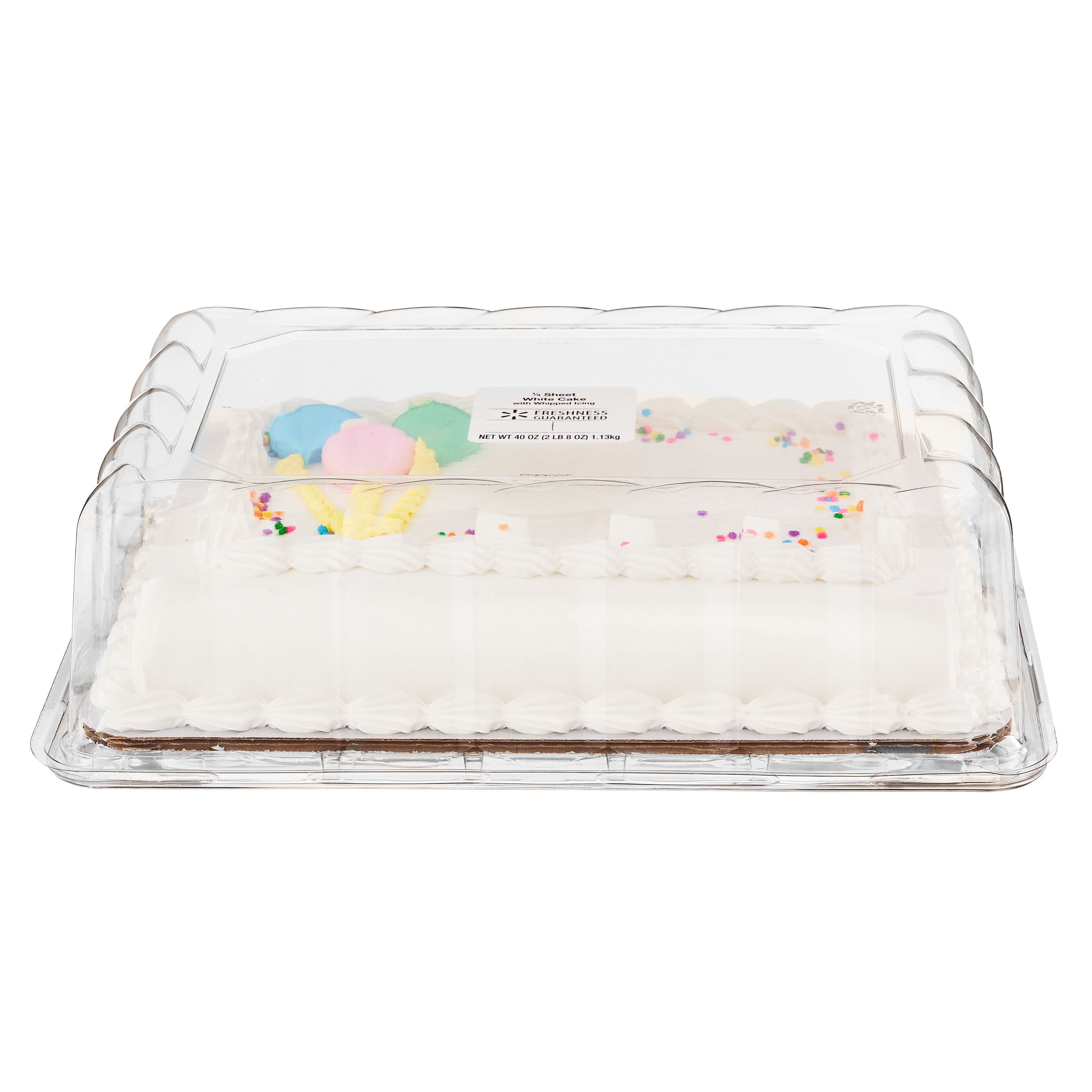 Freshness Guaranteed White Cake With Whipped Icing, 1/4 Sheet