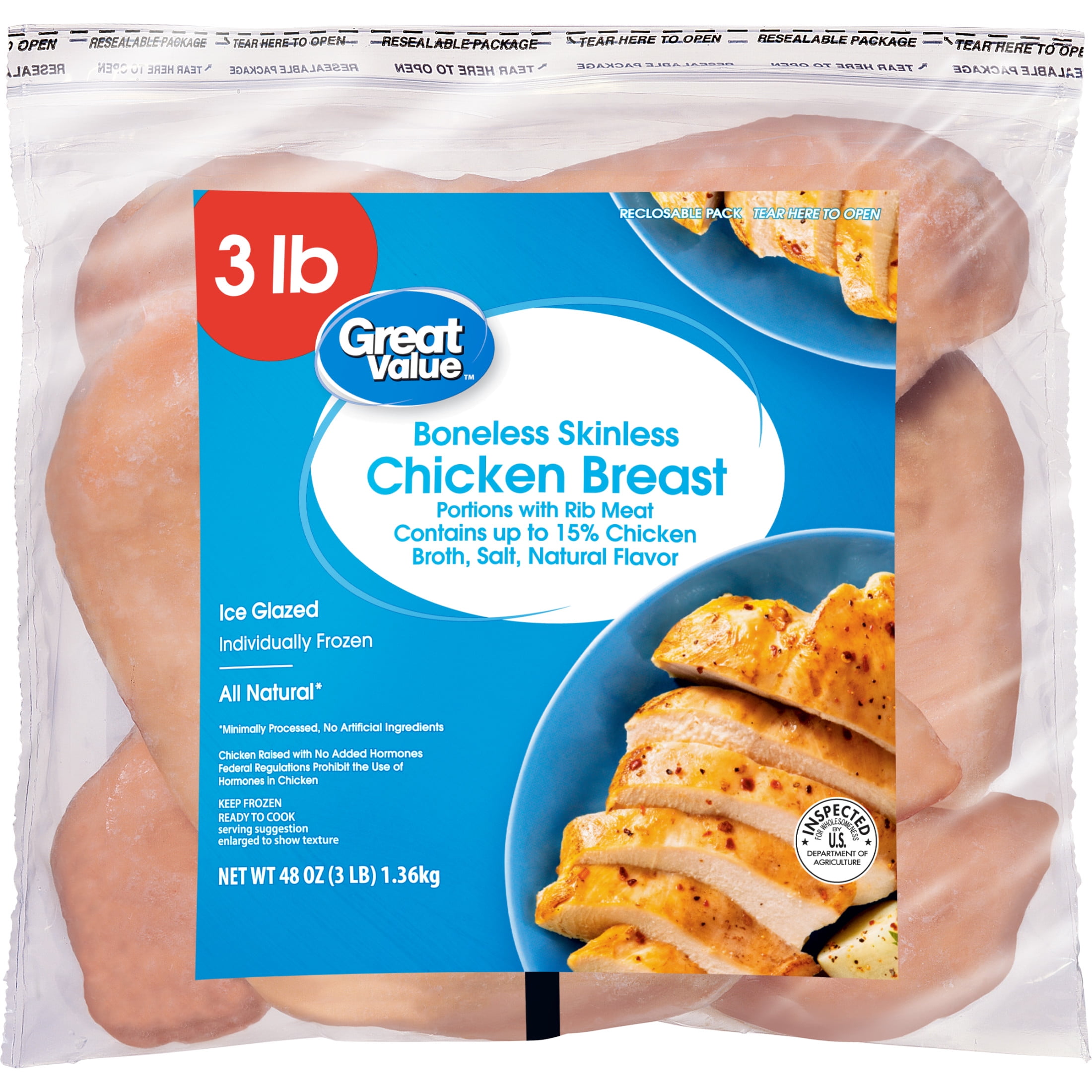 Great Value Boneless Skinless Chicken Breasts