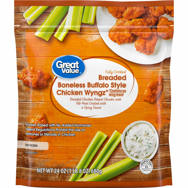 Breaded Boneless Buffalo Style Chicken Wyngz Fully Cooked Breaded ...