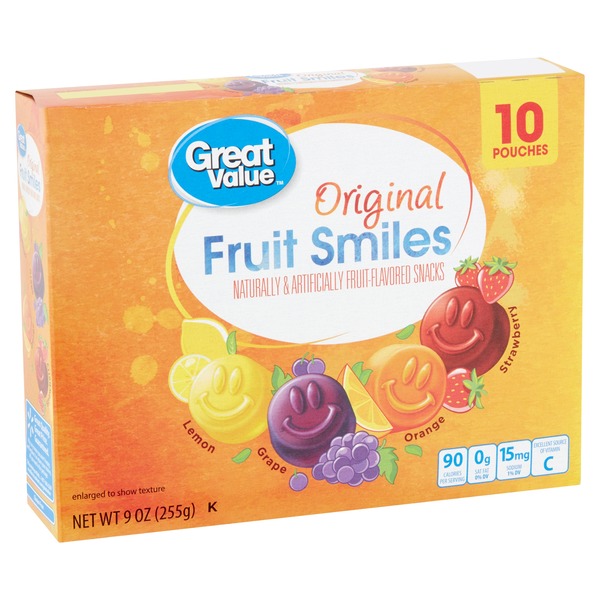 Great Value Fruit-flavored Snacks Fruit Smiles, Assorted Flavors