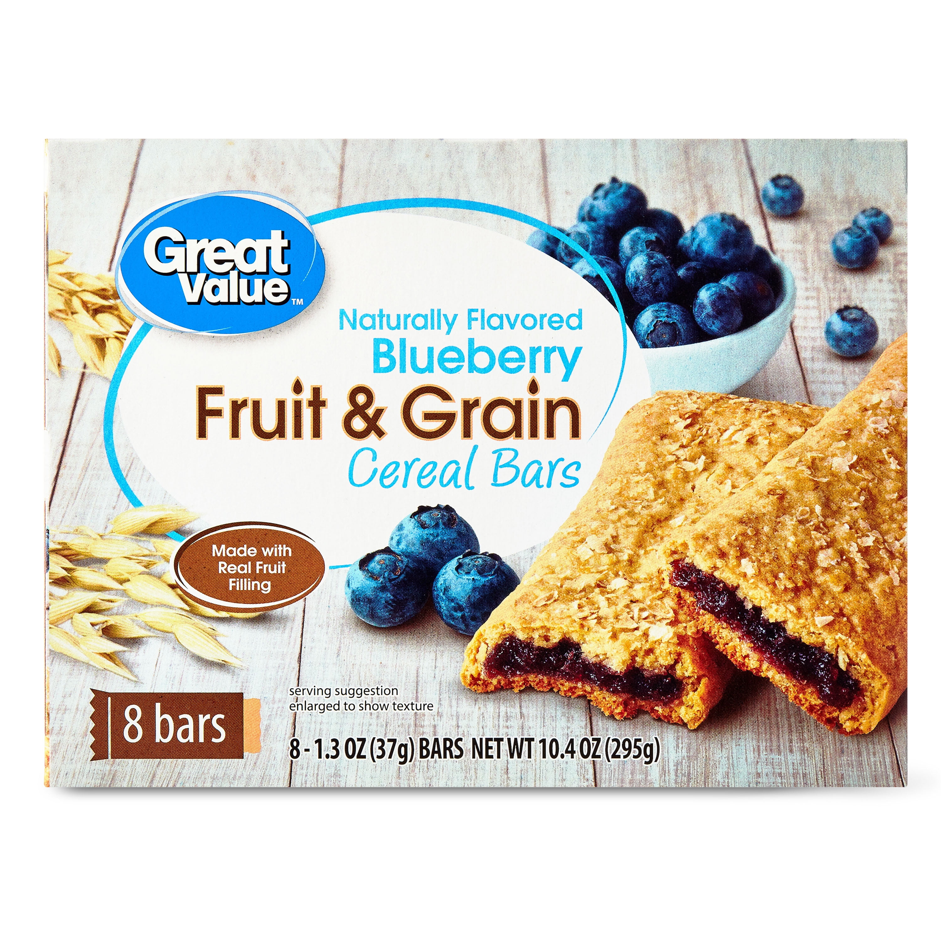Great Value Fruit & Grain Cereal Bars, Blueberry
