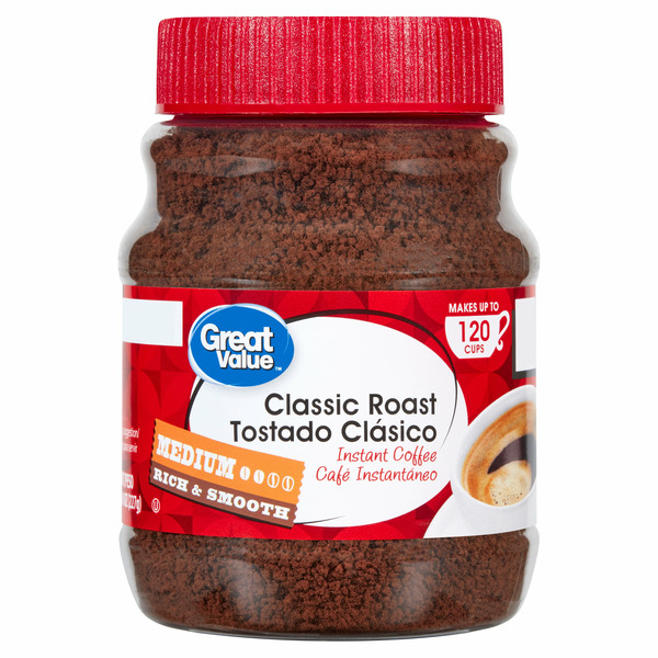 Great Value Classic Roast Instant Coffee, Medium Roast