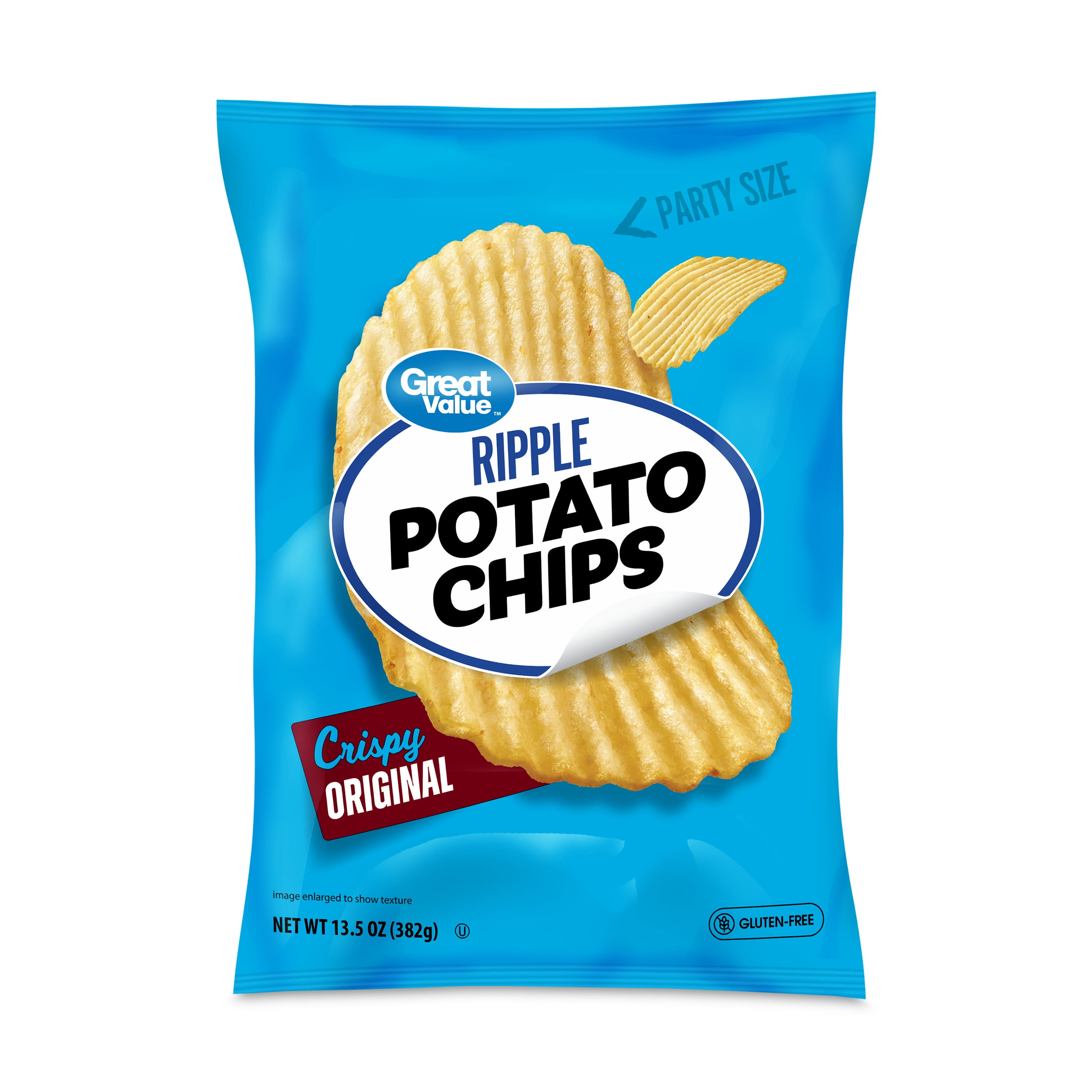 Great Value Original Rippled Potato Chips Party Size!