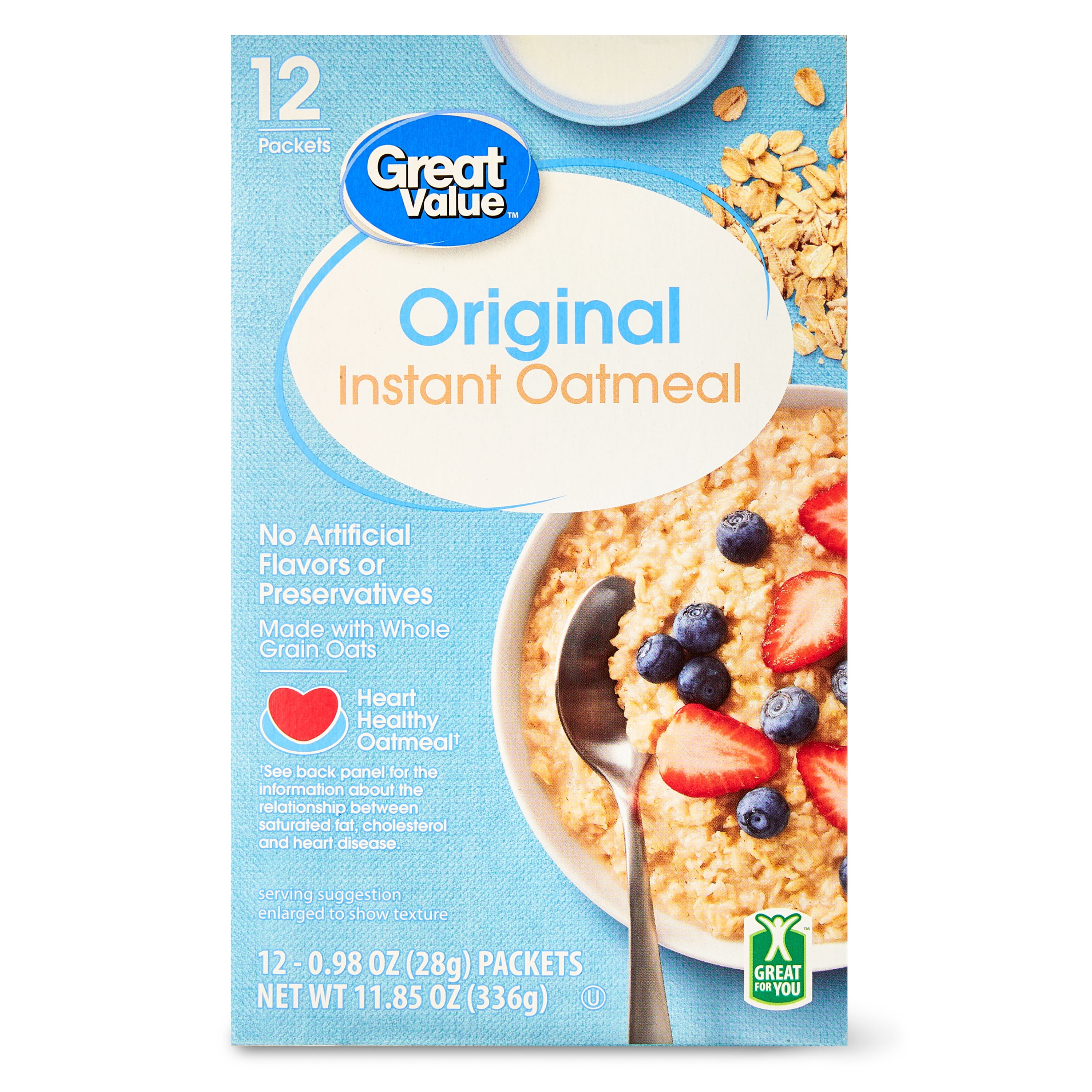 Great Value Orignal Instant Oatmeal Box