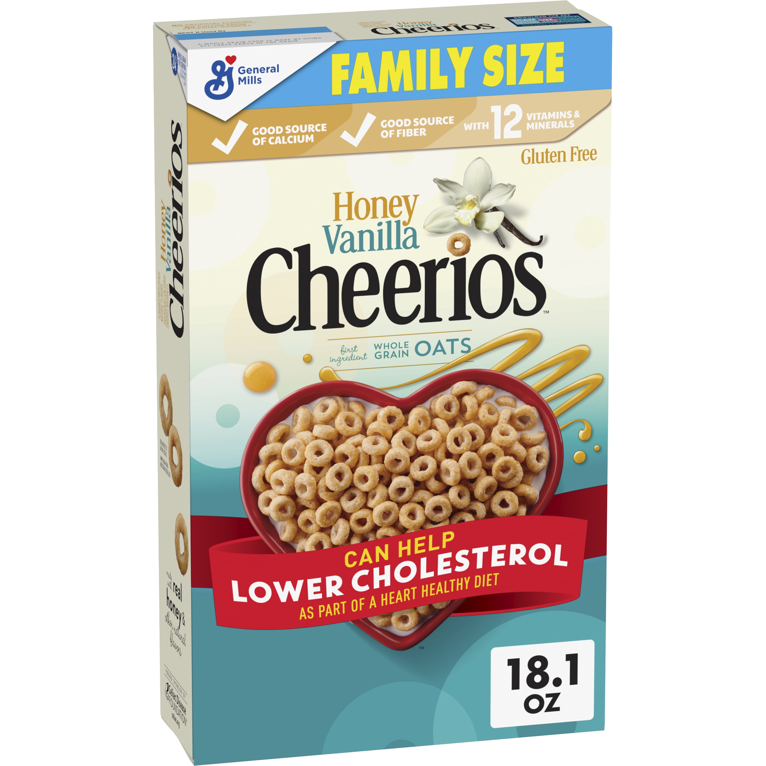 Cheerios Honey Vanilla Cheerios Heart Healthy Cereal, Gluten Free ...