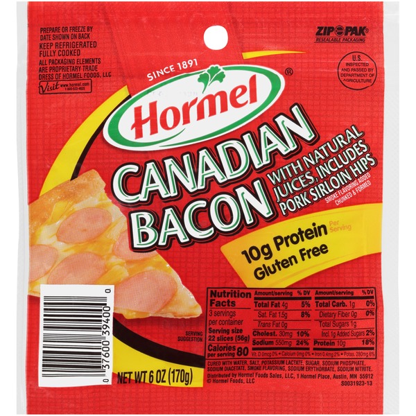 Hormel Canadian Bacon Pizza Style