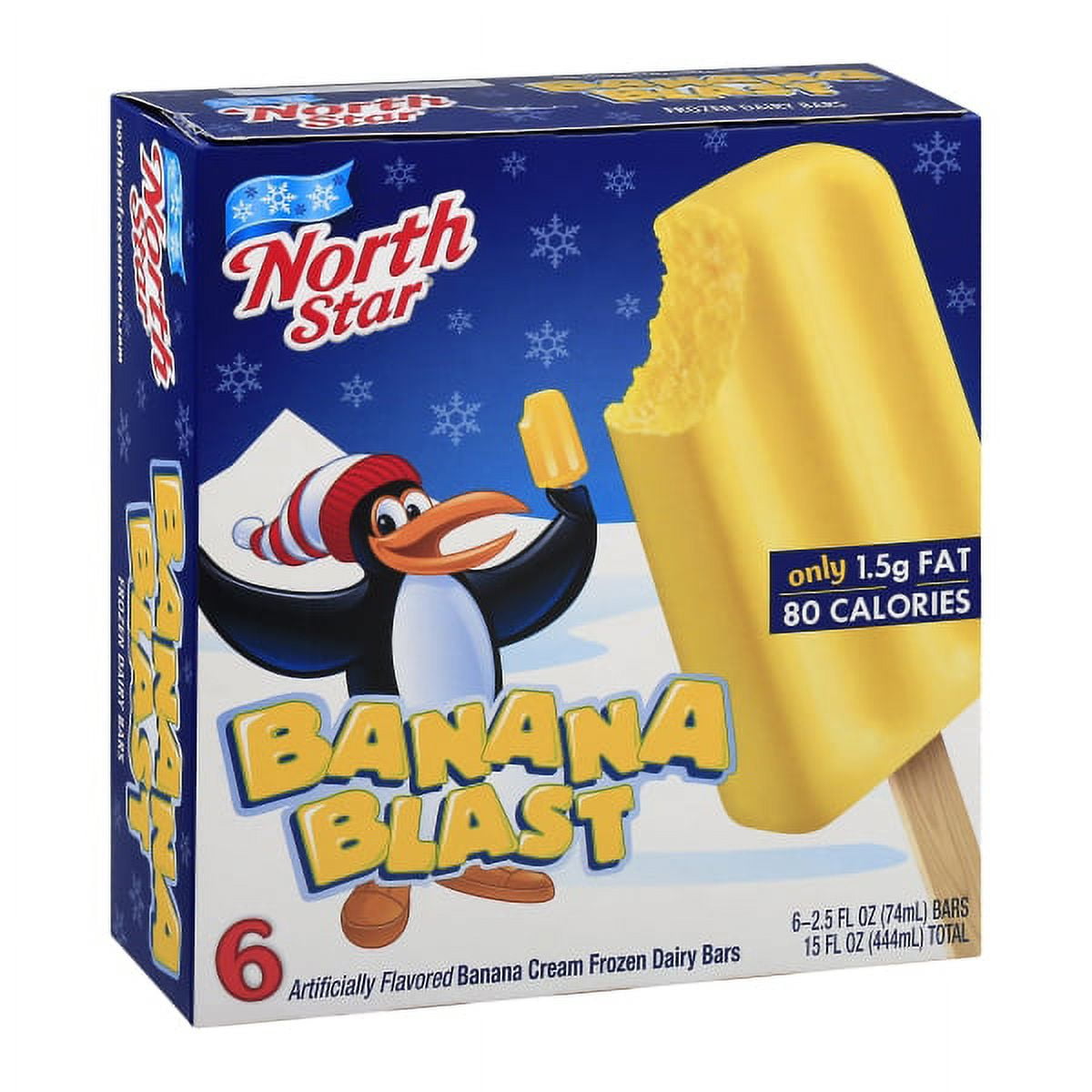 Ice Cream Specialties North Star Frozen Dairy Bars, 6 Ea
