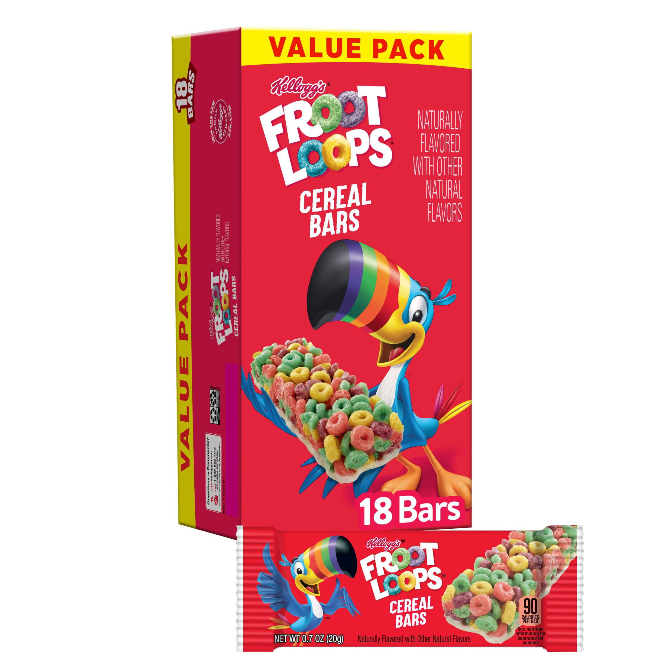 Kellogg's Froot Loops Original Chewy Cereal Bars, Ready-to-eat, Fruit ...