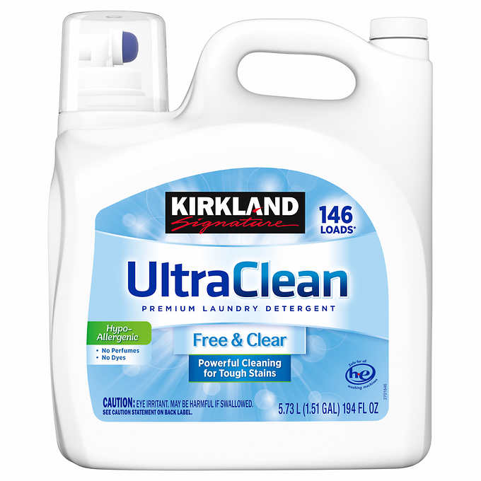 Kirkland Signature Ultra Clean Free & Clear He Liquid Laundry Detergent ...