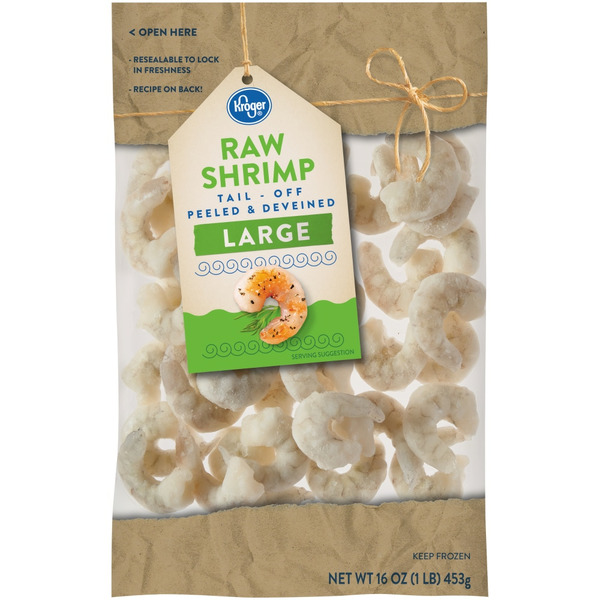 Kroger® Raw Tail-off Peeled And Deveined Large Shrimp