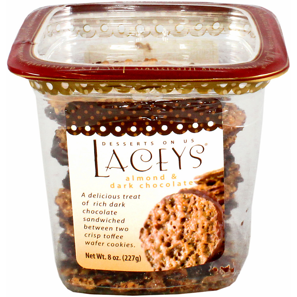 Lacys Almond & Dark Chocolate Sandwiched Wafer Cookies