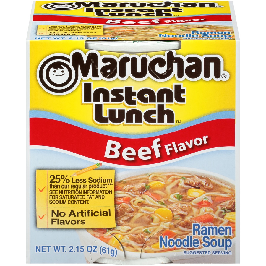 Beef Flavor Instant Lunch Ramen Noodle Soup
