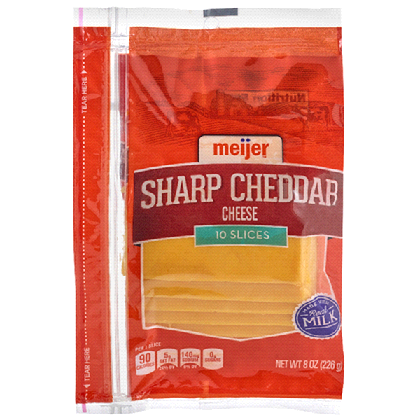 Meijer Natural Sliced Sharp Cheddar Cheese