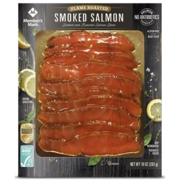 Member's Mark Smoked And Flame Roasted Norwegian Salmon Slices