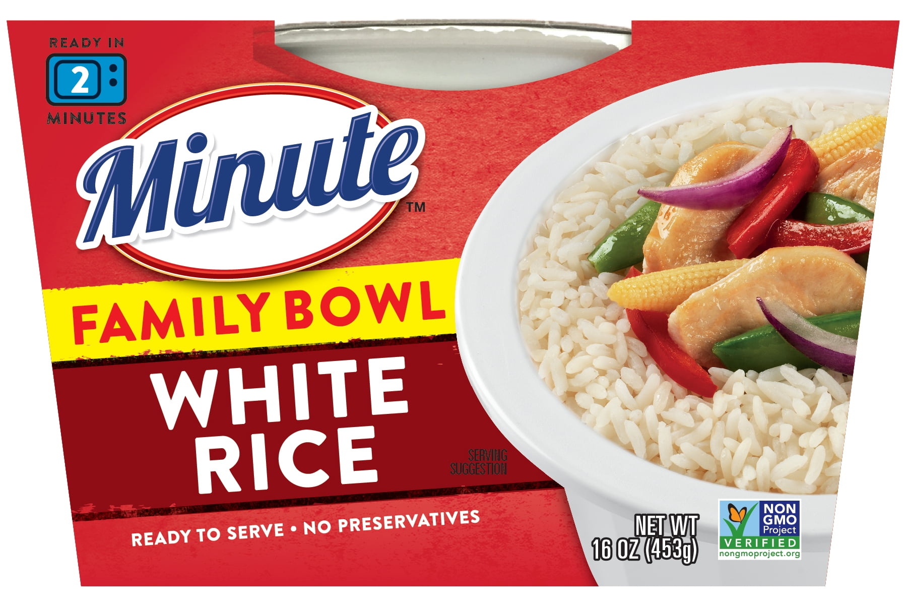 Minute Ready-to-serve White Rice, Family Size Microwaveable Rice Bowl
