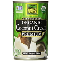 Native Forest Organic Premium Coconut Cream, Unsweetened, 5.4 Ounce