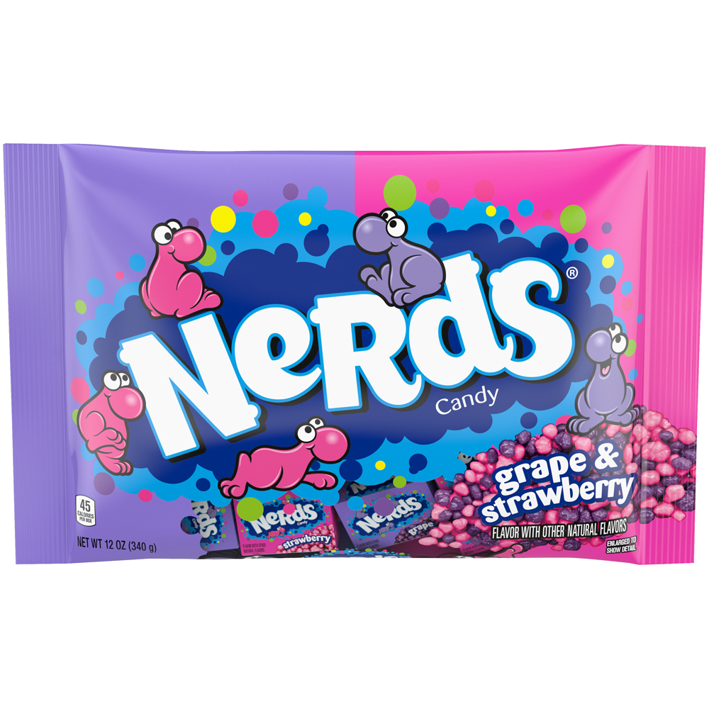 Wonka Nerds Strawberry And Grape Tiny, Tangy Crunchy Candy