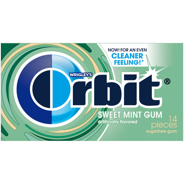 Orbit Sugar Free Sweet Mint Chewing Gum Single Pack - 14 Piece