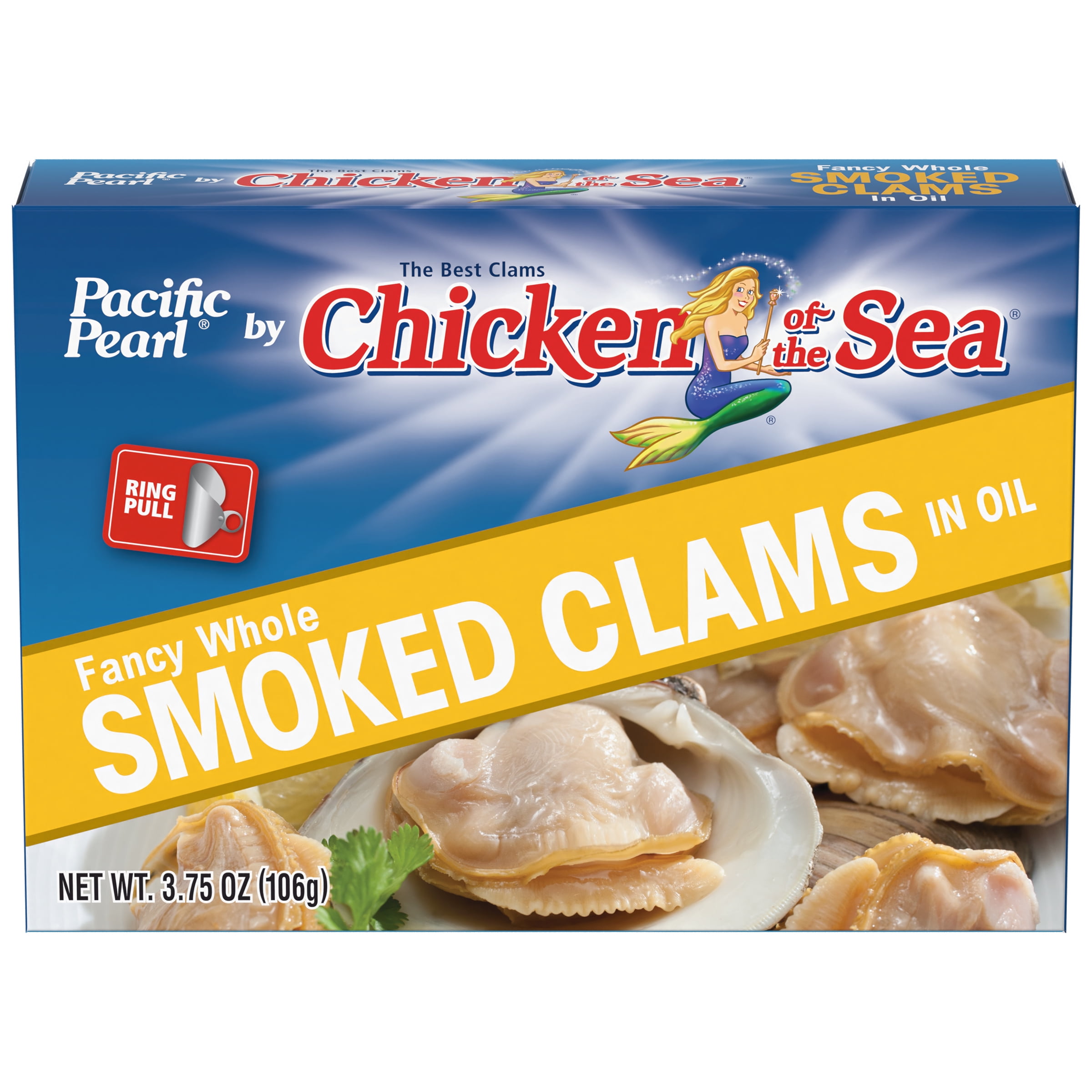 Pacific Pearl Fancy Whole Smoked Clams In Oil