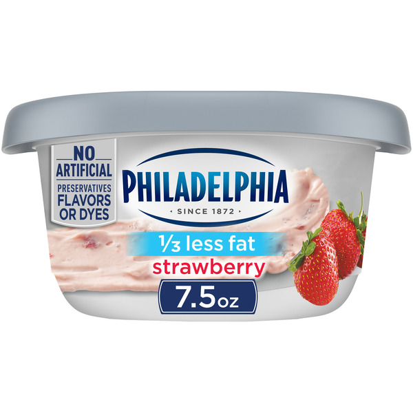 Philadelphia Strawberry Reduced Fat Cream Cheese Spread With A Third ...