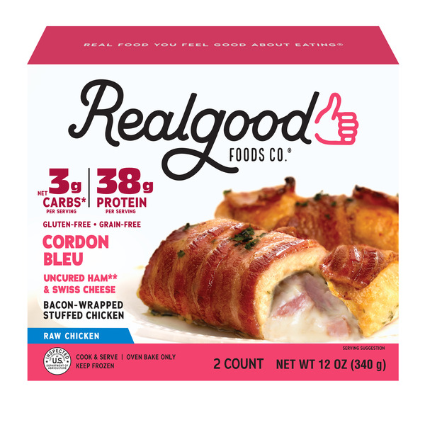 Realgood Foods Co. Real Good Foods Bacon Wrapped Cordon Bleu Stuffed ...