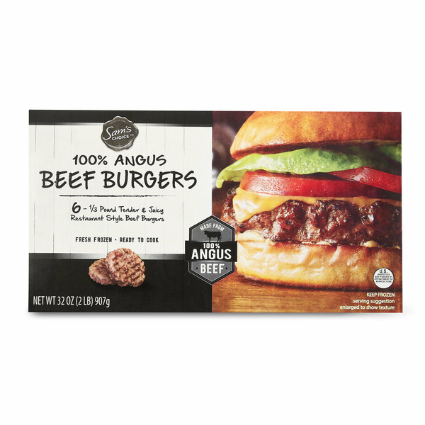 Sam's Choice Beef Patties Fire Side Gourmet 100% Black Angus