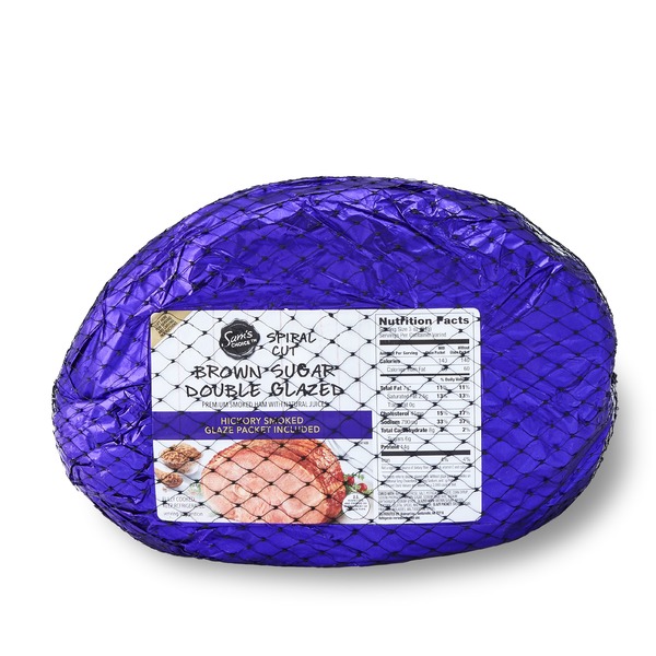 Sam's Choice Half Ham Hickory Smoked Spiral Cut Fresh Double Glazed ...