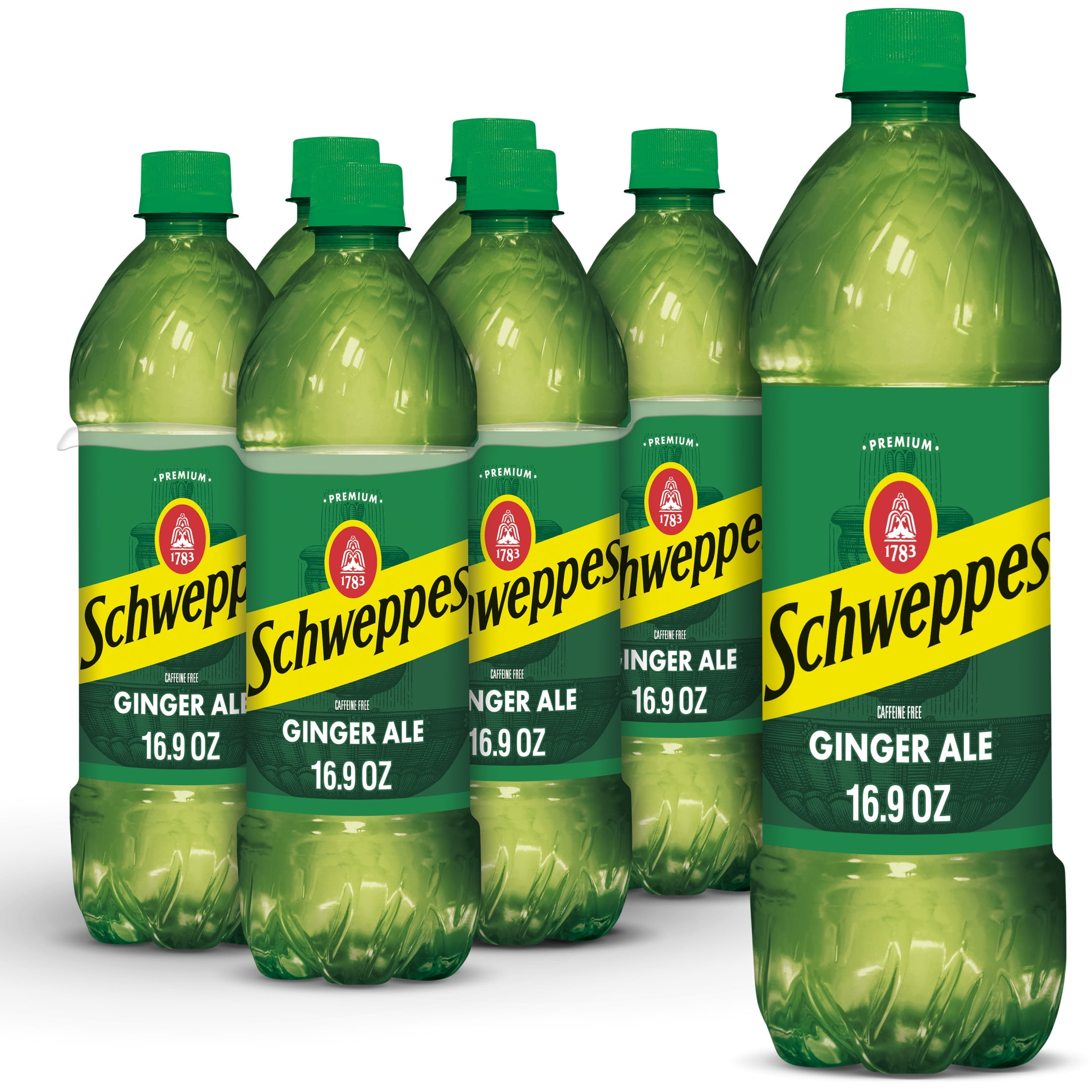 Schweppes Ginger Ale Soda, .5 L Bottles, 6 Pack