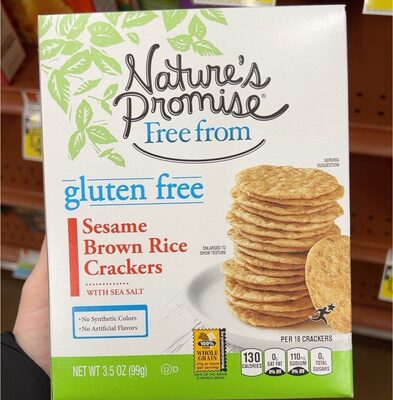 Sesame Brown Rice Crackers