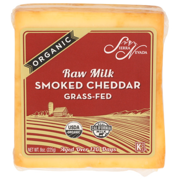 Sierra Nevada Cheese Organic Raw Milk Grass-fed Smoked Cheddar Cheese