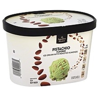 Pistachio Flavored Ice Cream With Roasted Almonds, Pistachio With ...