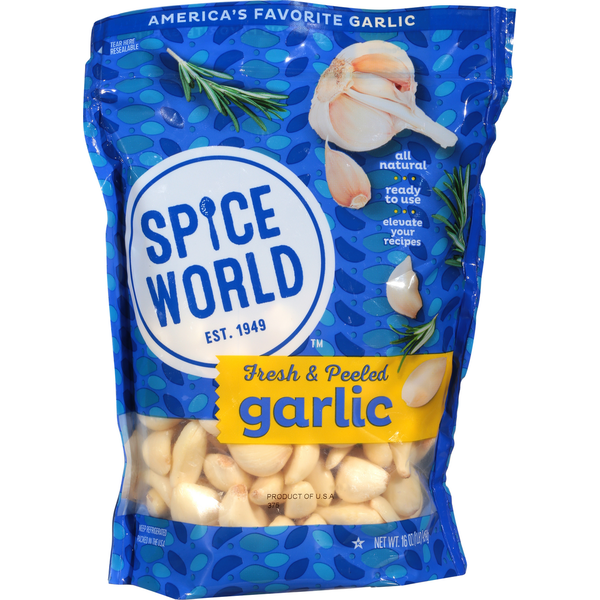 Spice World Garlic, Fresh & Peeled