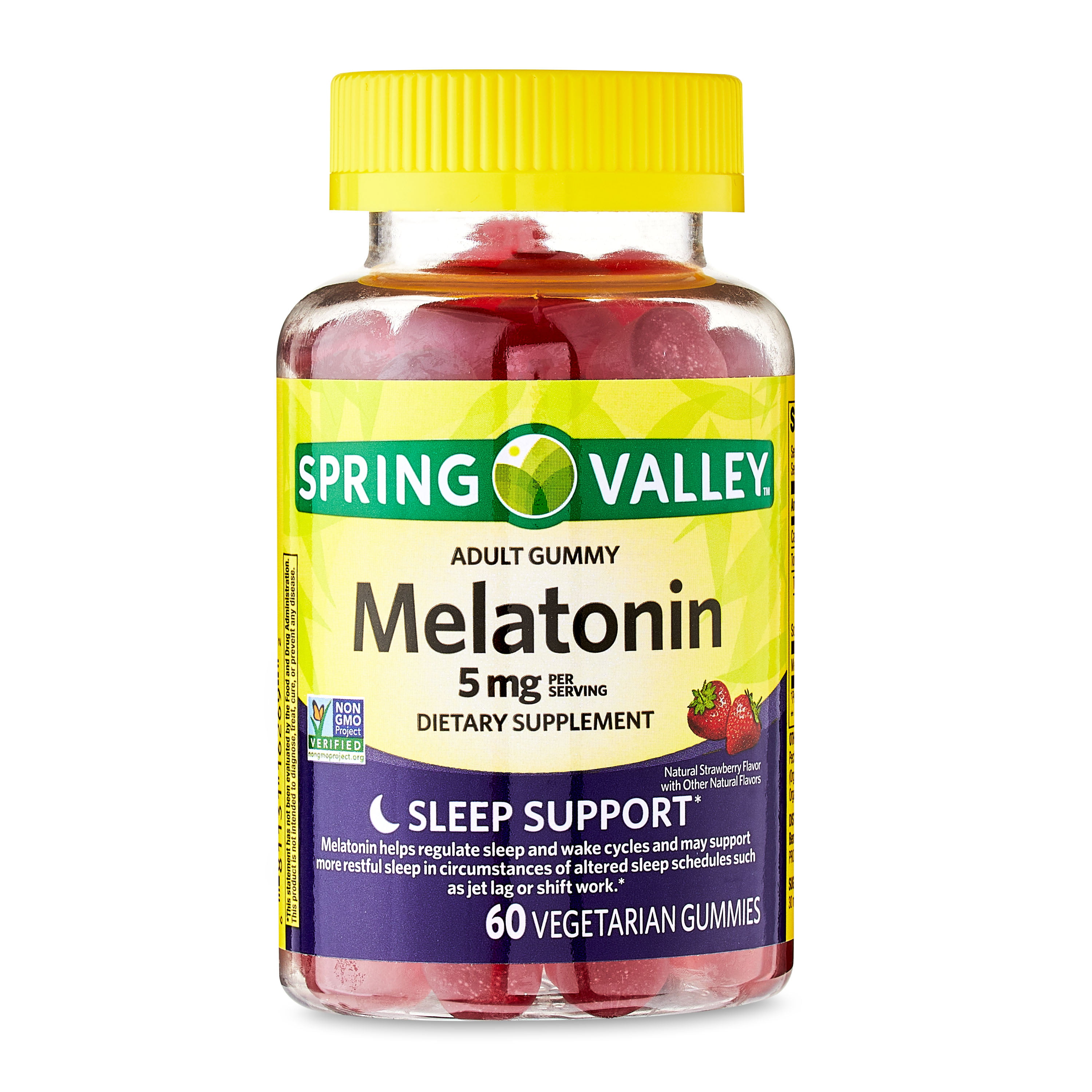 Spring Valley Melatonin Adult Pectin-based Gummies, 5 Mg, 60 Count