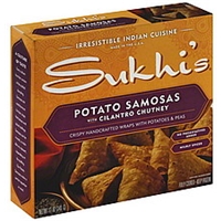 Sukhis Potato Samosas With Cilantro Chutney