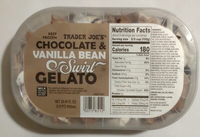 Trader Joe's Chocolate & Vanilla Bean Swirl Gelato