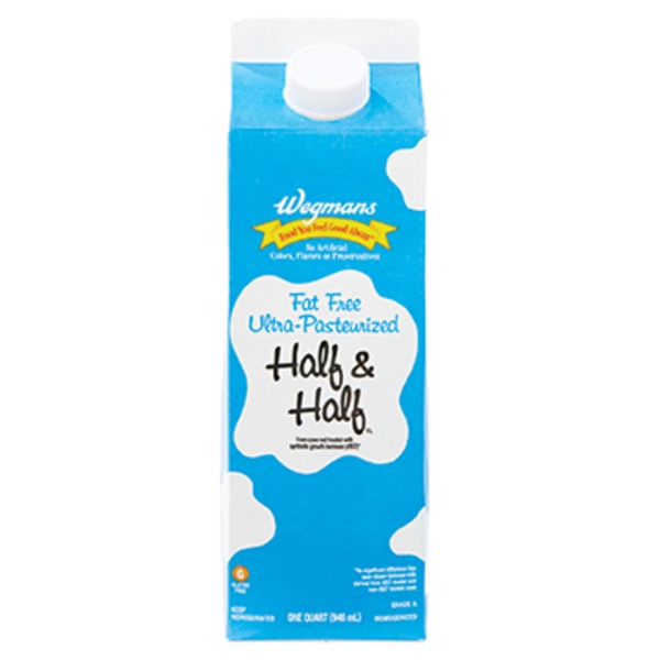 Wegmans Half & Half, Fat Free Ultra-pasteurized
